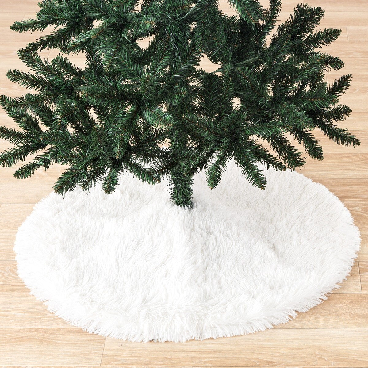 CHRISTMAS TREE SKIRT FAKE FUR WHITE M-SIZE nHN — NITORI INDIA